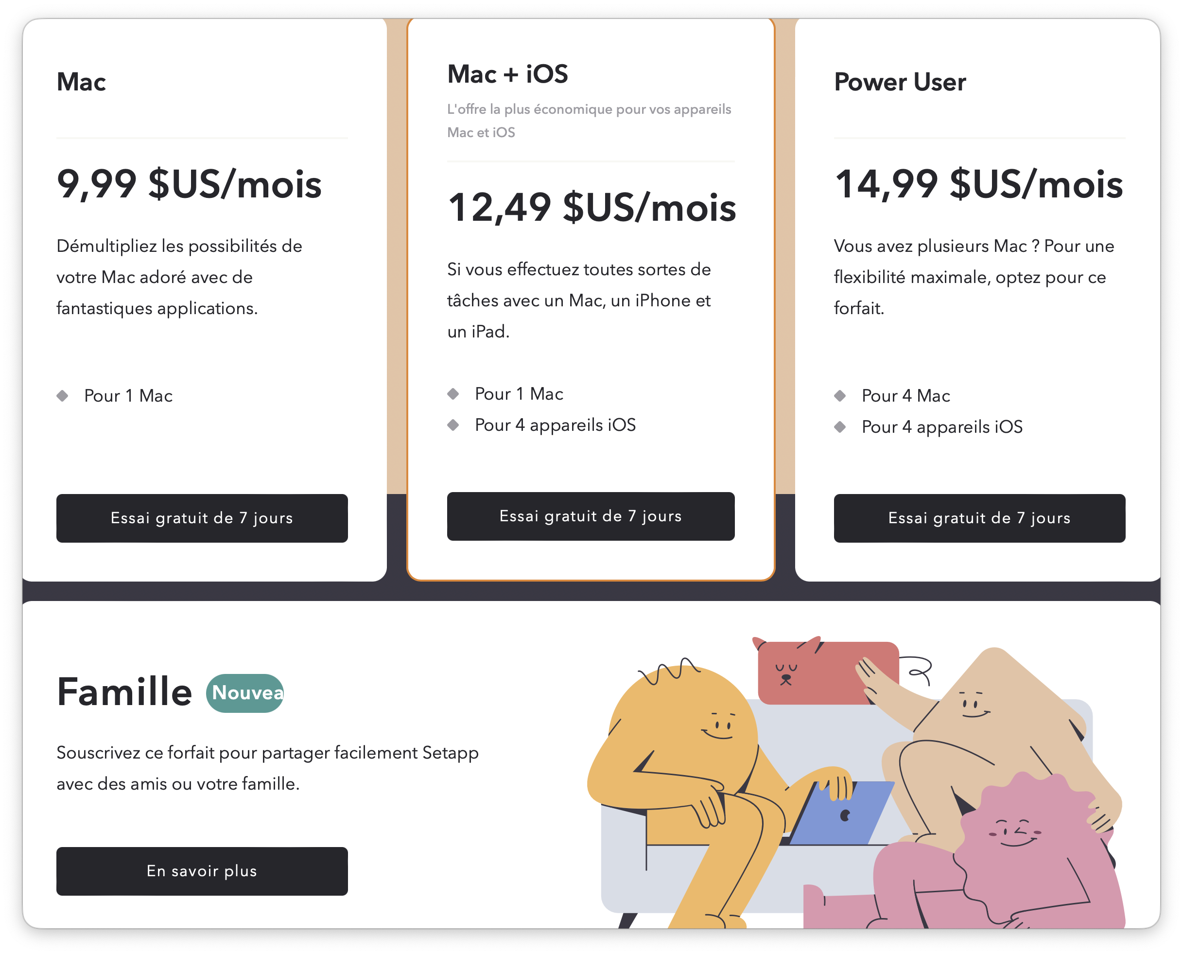 Formules d'abonnement – Setapp
