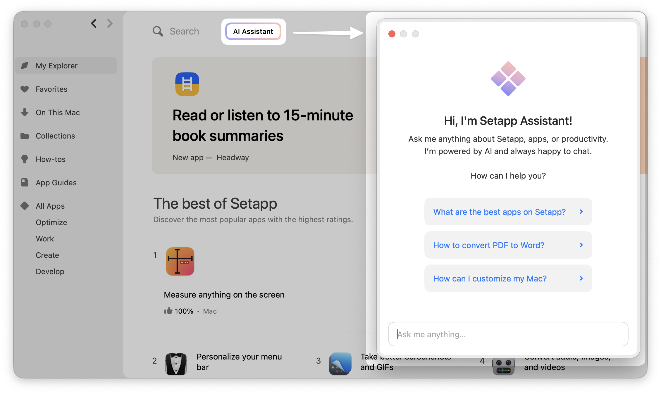 AI Assistant – Setapp Support