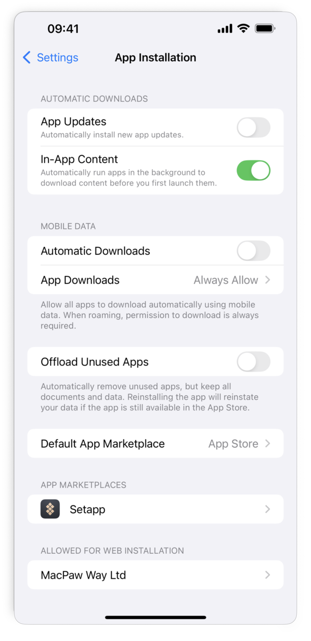 Mettre à jour Setapp Mobile et ses applications – Setapp