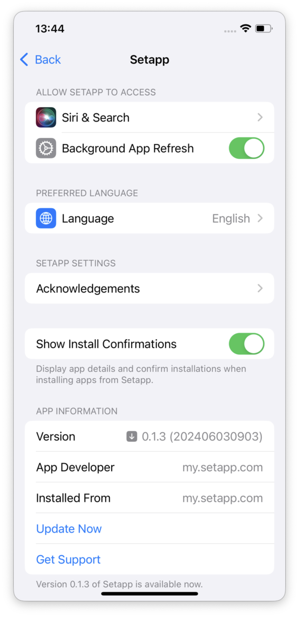 Mettre à jour Setapp Mobile et ses applications – Setapp