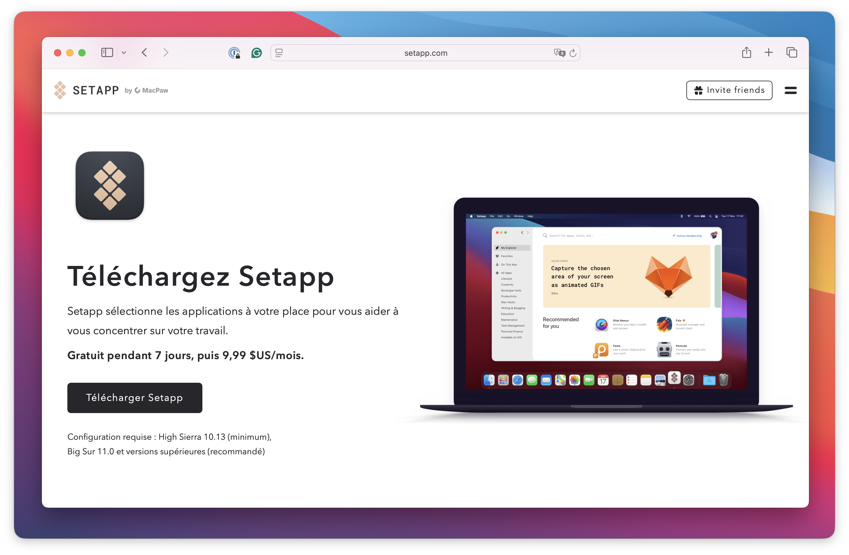 Installer l'application Setapp pour ordinateur – Setapp