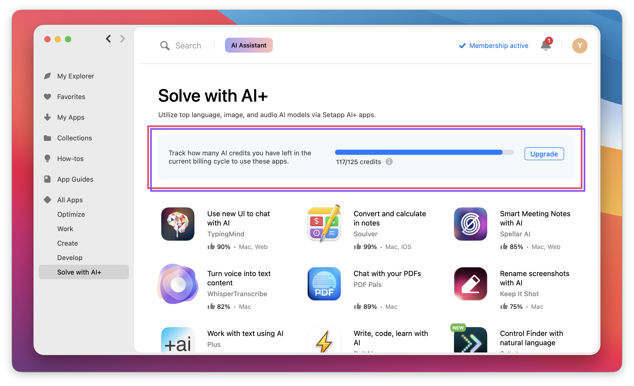 AI+ subscription plans – Setapp Support
