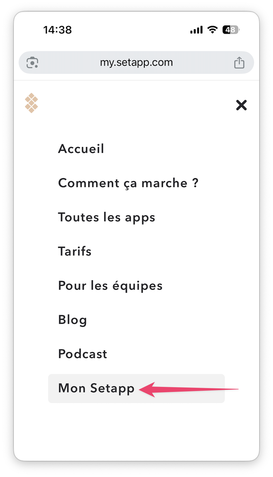 Installer et activer des applications iOS – Setapp